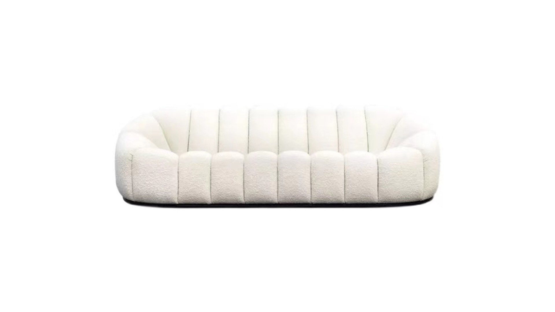 KABASA Luxury Lamb Wool Fabric Comfortable Modern Living Room Sofa Set