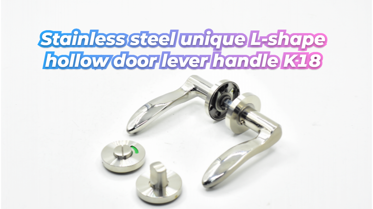 Glowing Hardware stainless steel unique L-shape hollow door lever ...