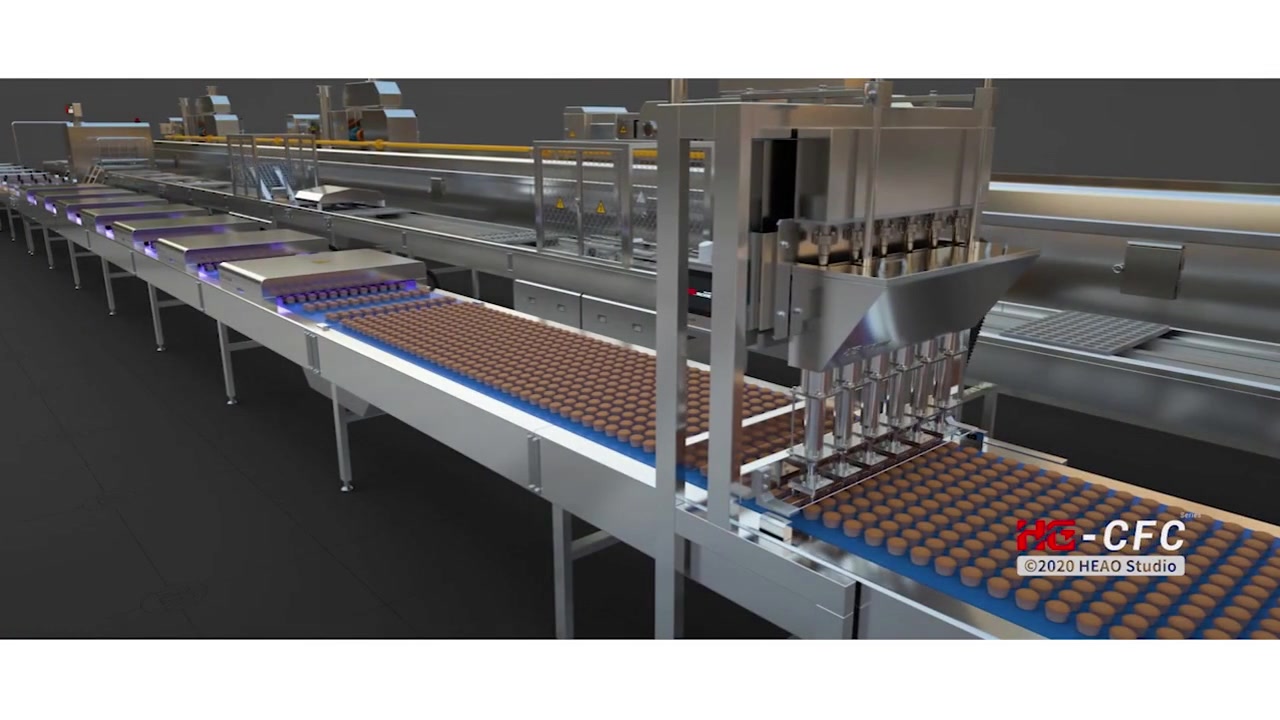 HG CFC Full automatic cupcake /custard cake production line