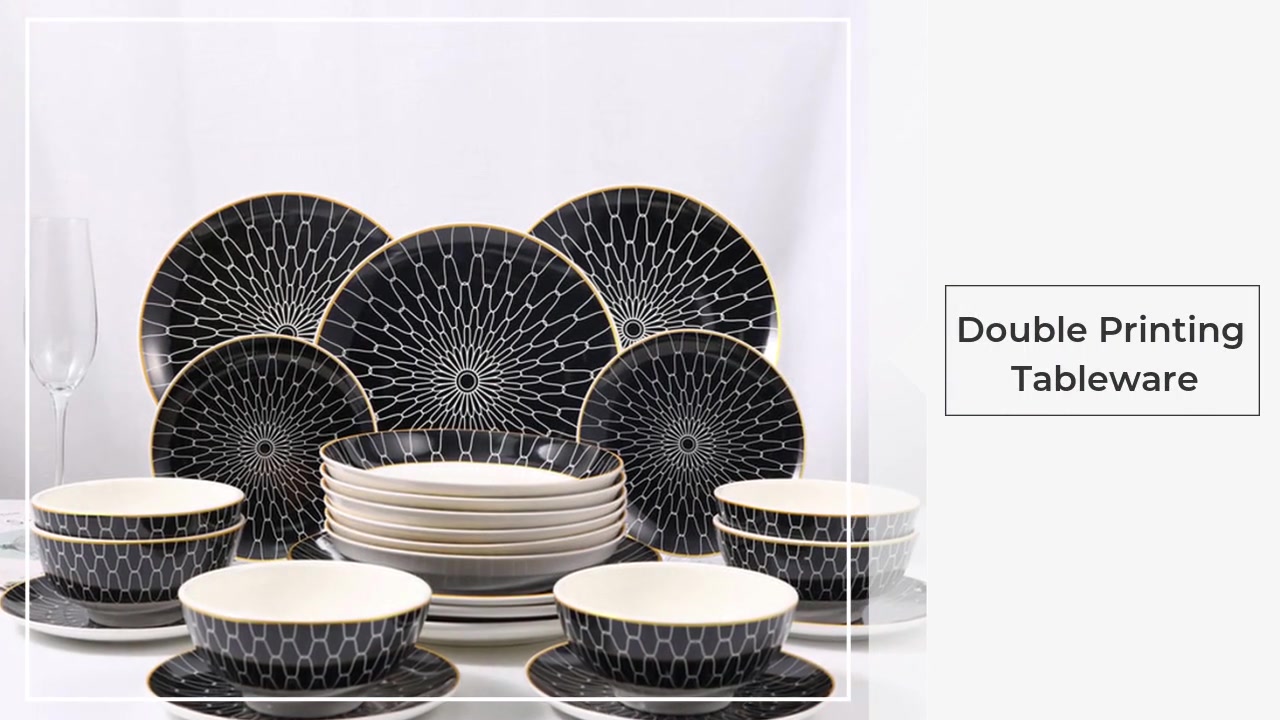 Creative Western-Style Double Printing Tableware