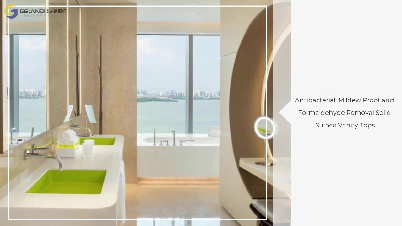 GELANDY - Custom Solid Surface Vanity Tops With Antibacterial Supplier