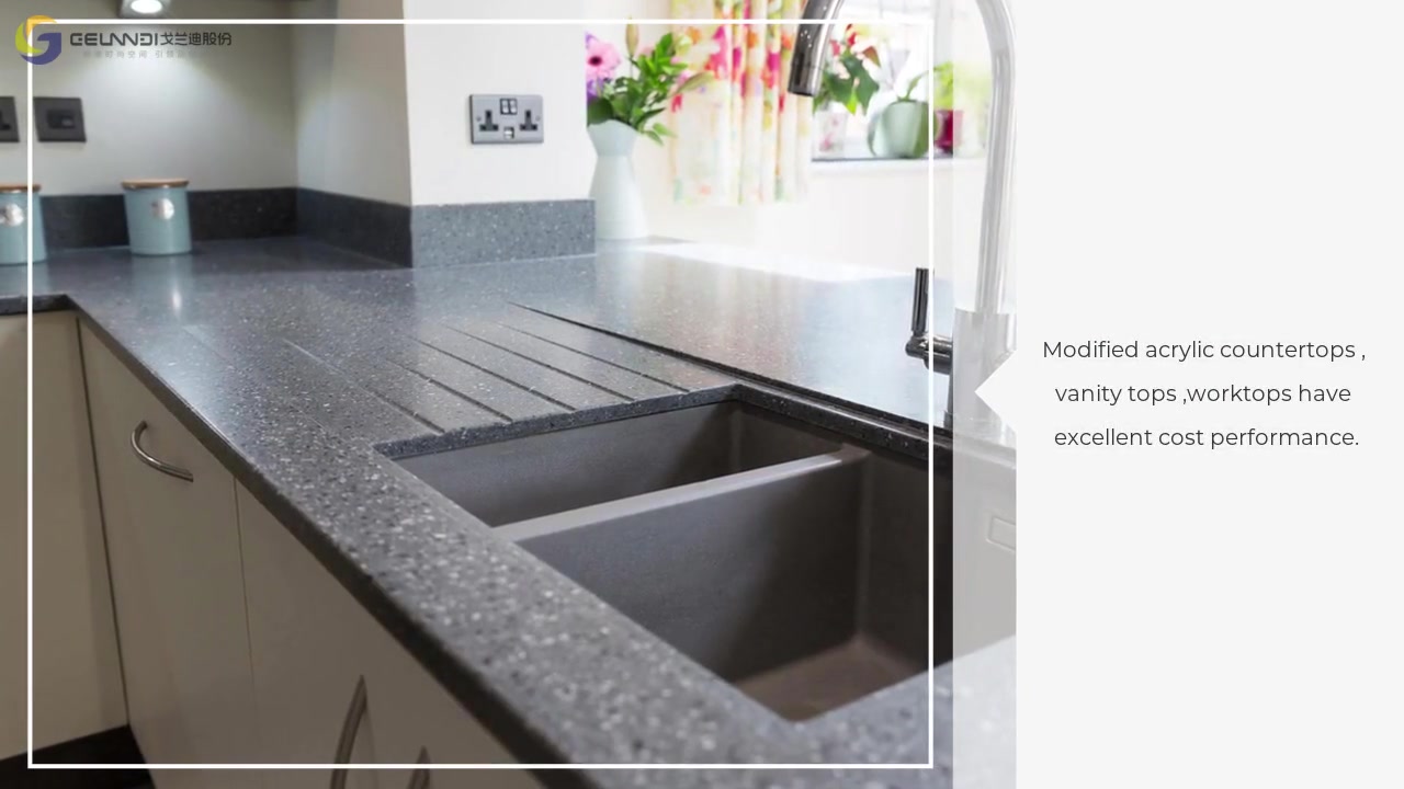 Modified Acrylic solid surface Countertops , Vanity Tops ,Worktops ...