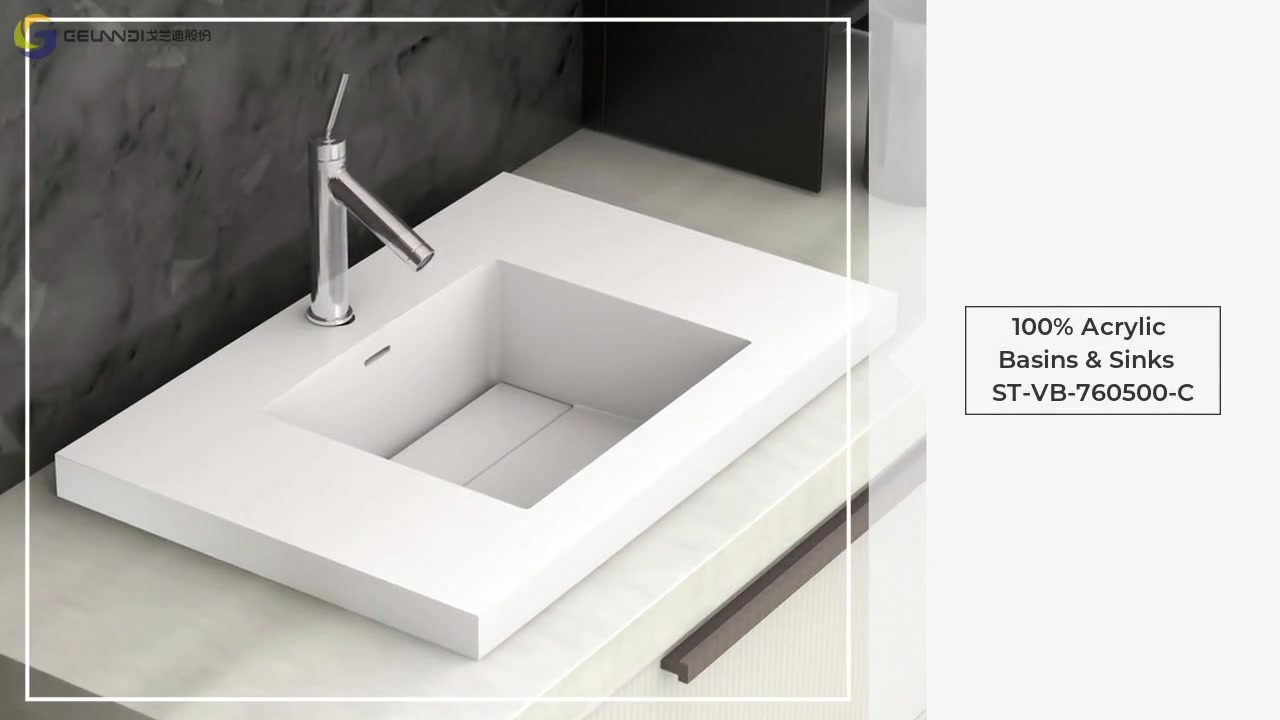 100% Acrylic Solid Surface Basins & Sinks | GELANDY