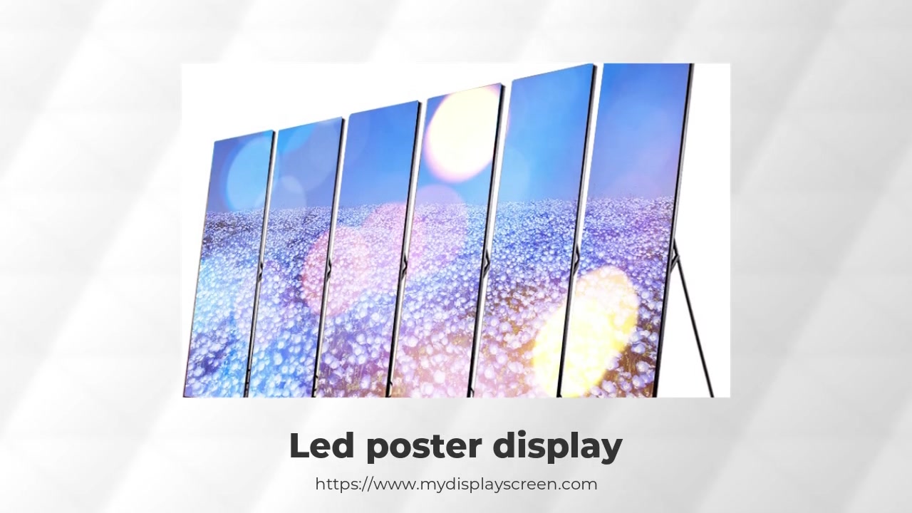 Indoor p2.5 poster screen Floor Standing Portable Led Digital Poster ...