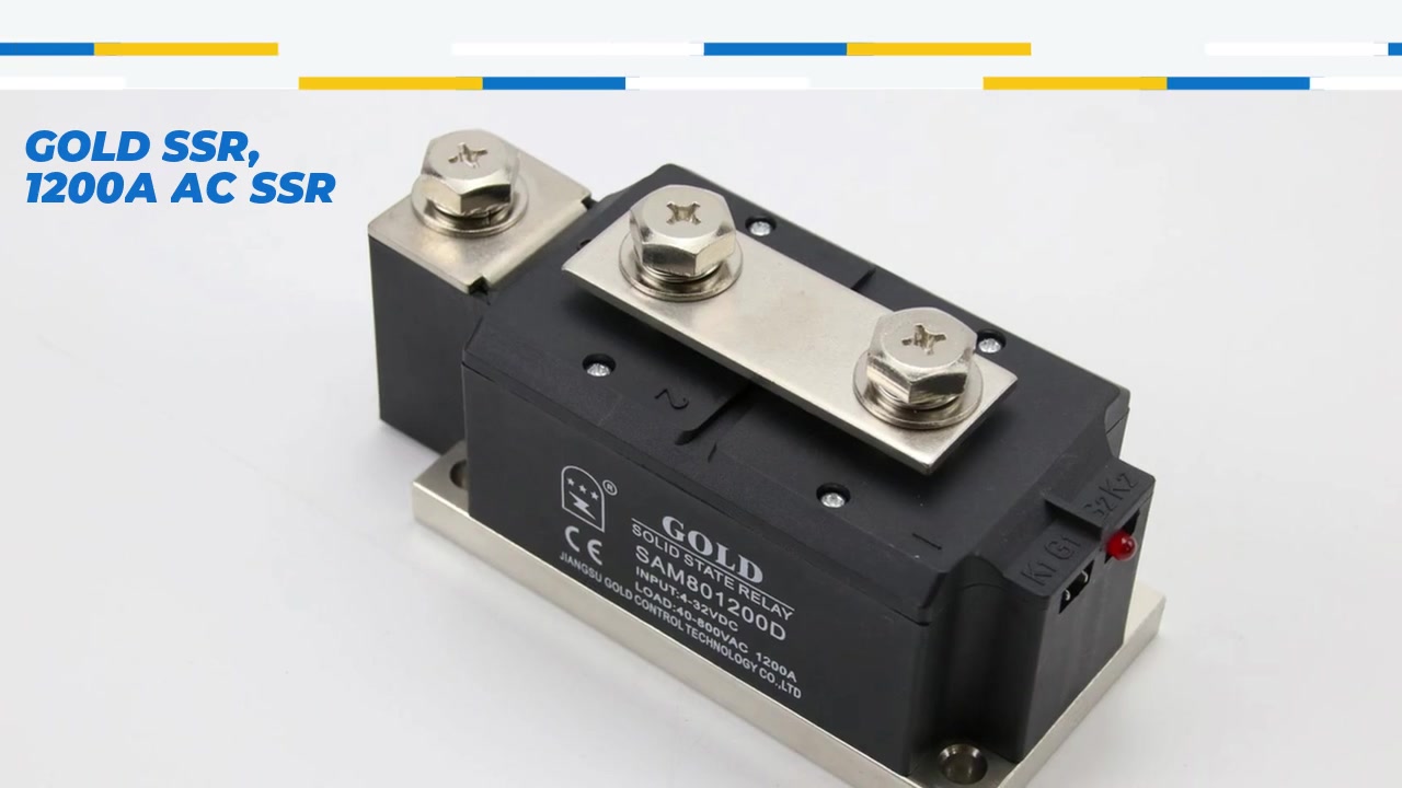 GOLD SSR, 1200A AC SSR, DC control AC solid state relay, input 4-32VDC ...