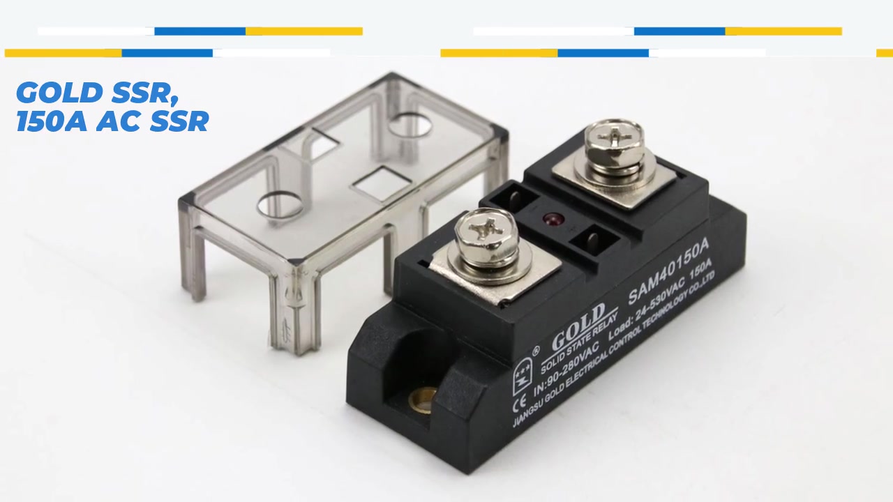 GOLD SSR, 150A AC SSR, AC control AC solid state relay, input 90-280VAC ...