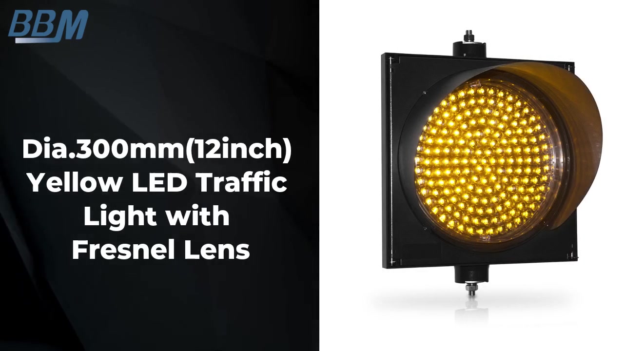 Best Dia.300mm(12inch) Yellow LED Traffic Light with Fresnel Lens ...