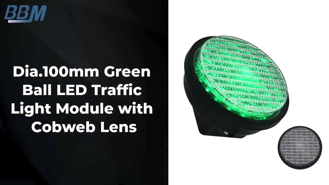 Best Dia.100mm Green Ball LED Traffic Light Module with Cobweb Lens ...
