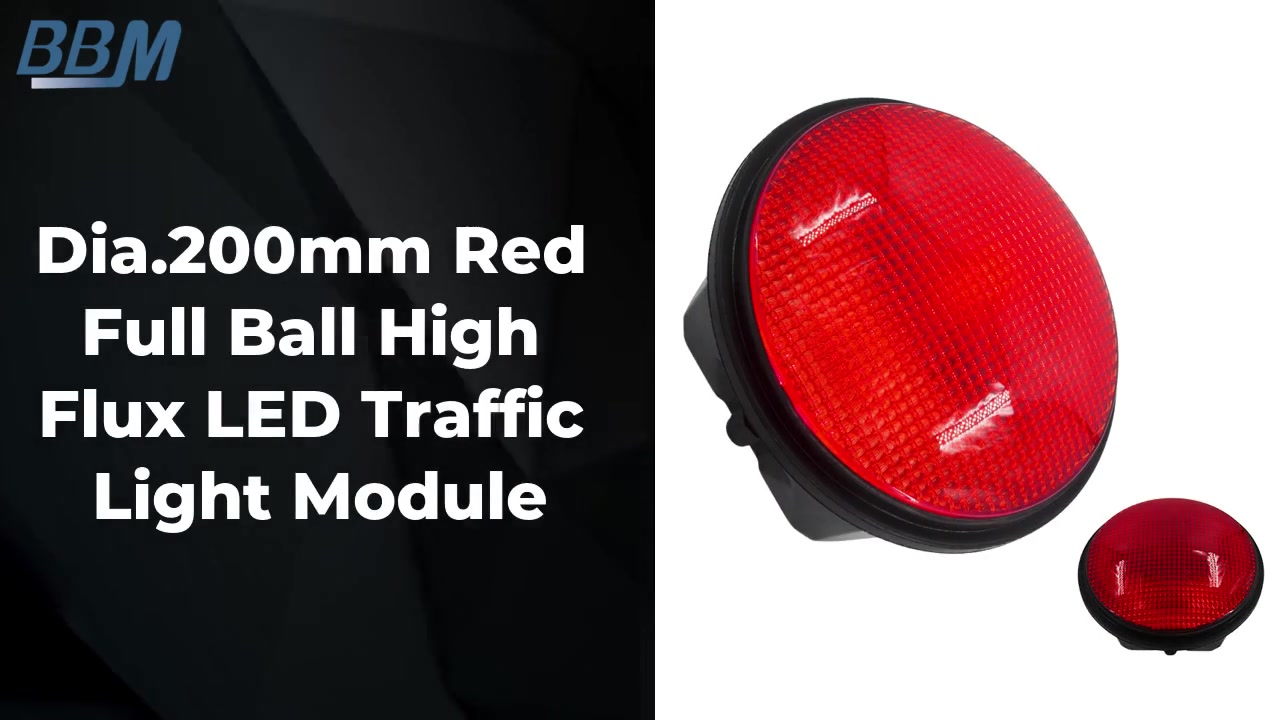 Best Dia.200mm Red Full Ball High Flux LED Traffic Light Module Company ...