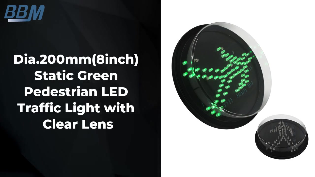 Quality Dia.200mm(8inch) Static Green Pedestrian LED Traffic Light with ...