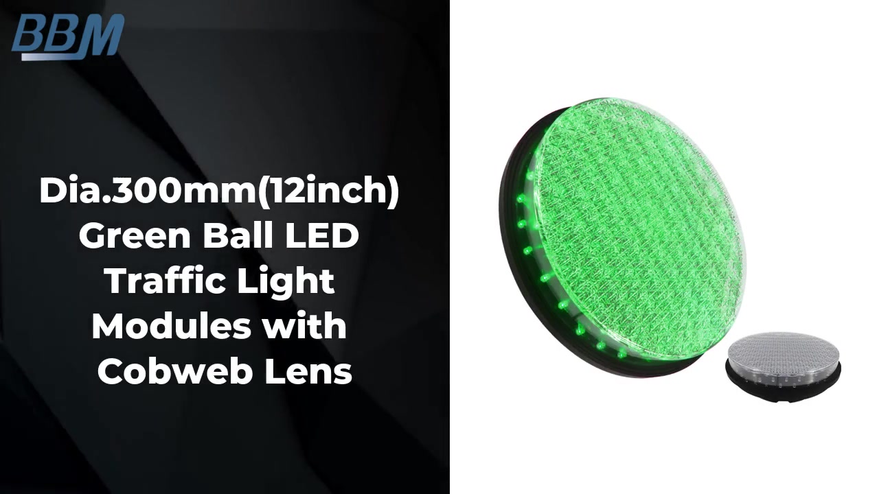 Best Dia.300mm(12inch) Green Ball LED Traffic Light Modules with Cobweb ...