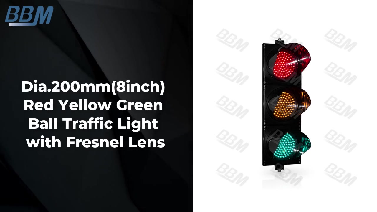 Quality Dia.200mm(8inch) Red Yellow Green Ball Traffic Light with ...