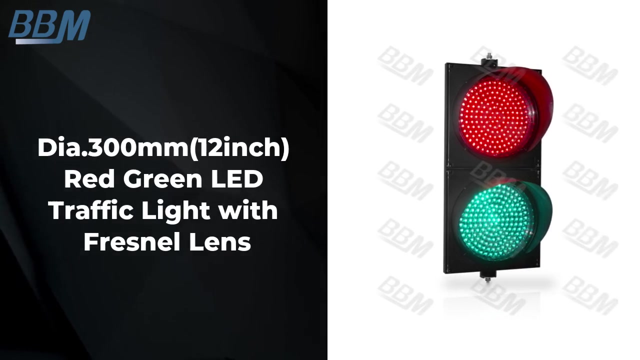 Quality Dia.300mm(12inch) Red Green LED Traffic Light with Fresnel Lens ...