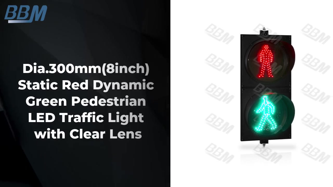 Best Dia.300mm(8inch) Static Red Dynamic Green Pedestrian LED Traffic ...