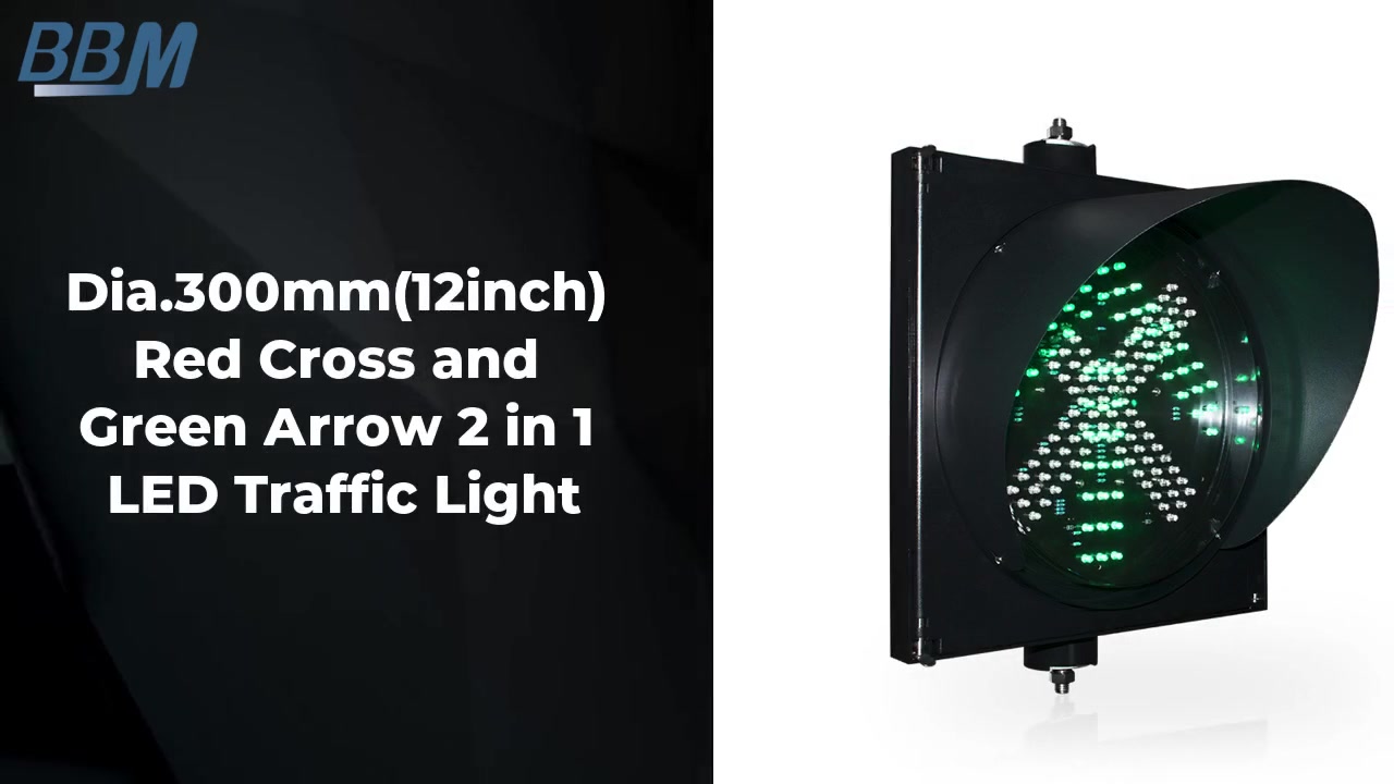Best Dia.300mm(12inch) Red Cross and Green Arrow 2 in 1 LED Traffic ...