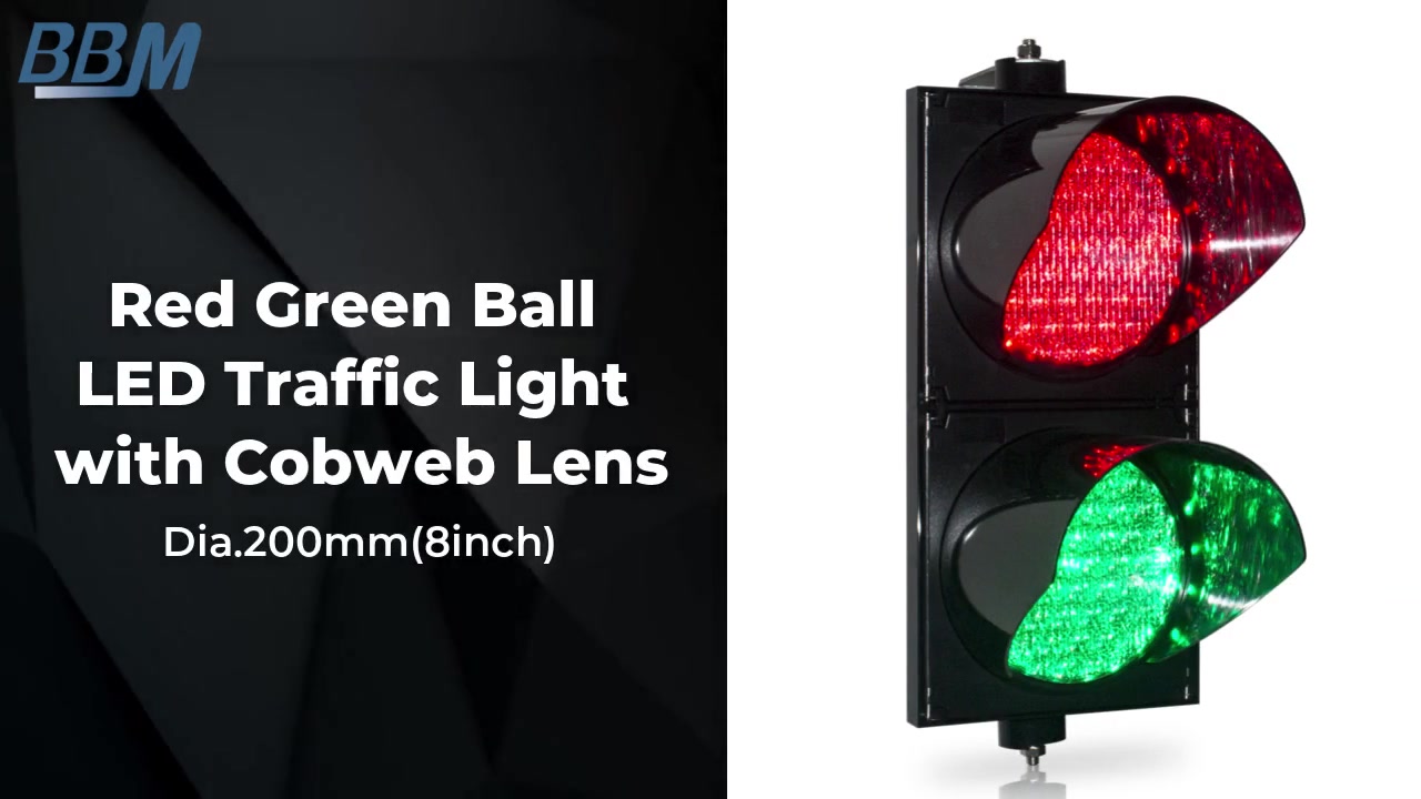 Best Dia.200mm(8inch) Red Green Ball LED Traffic Light with Cobweb Lens ...